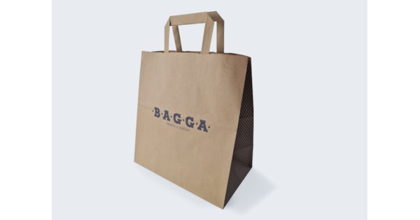 Flat handle paper bags | Polivouga